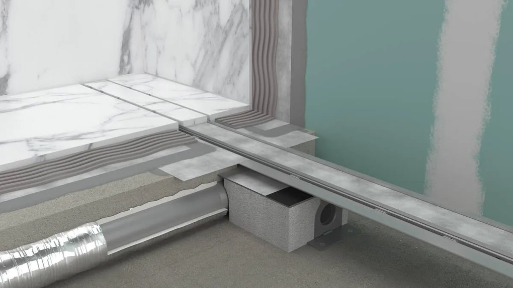 Hansgrohe RainDrain Rock, vrchní sada sprchového žlabu 900, zkracovatelný, pro položení dlažby, HAN-56032000