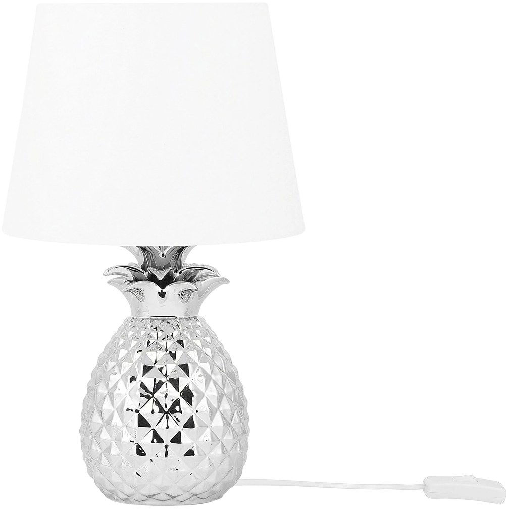 Stolní lampa stříbrná PINEAPPLE Beliani