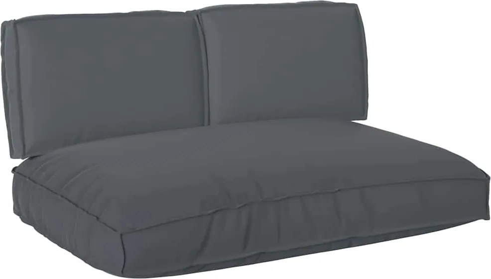 Sada polštářů Oxford látka Antracit 120 x 80 x 52 cm 3402129