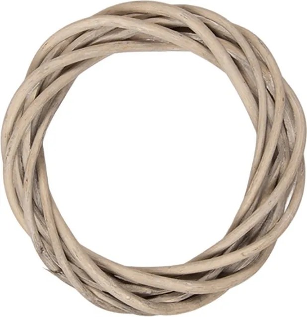 Přírodní šedý ratanový věnec Rattan XXS - Ø 10*2 cm