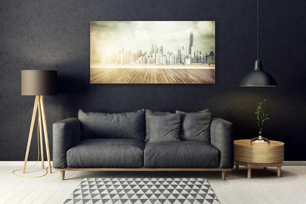 Plexisklo-obraz Město New York Paneláky 120x60 cm