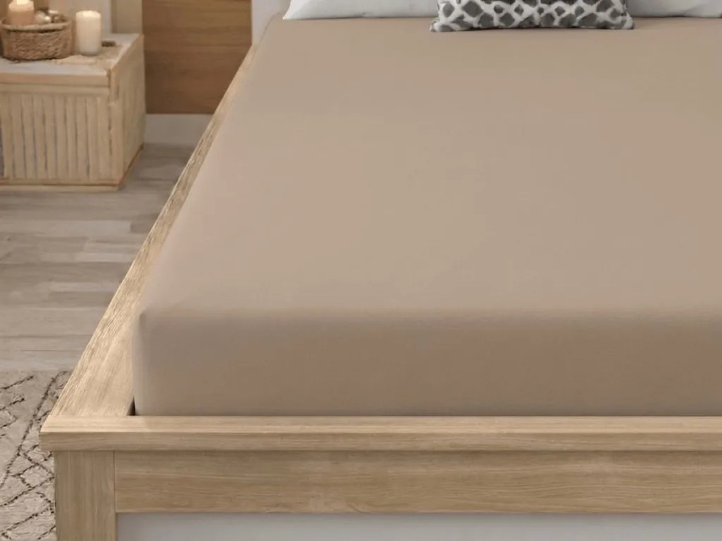 Prostěradlo z mikrovlákna MICROVELLE béžové 90x200 cm