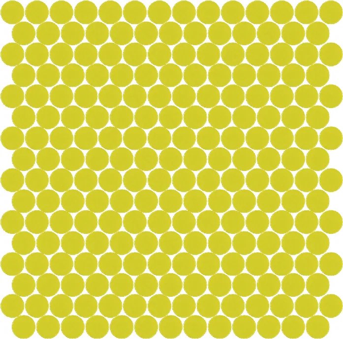 Hisbalit Skleněná mozaika žlutá Mozaika 301C SATINATO kolečka  prům. 2,2 (33,33x33,33) cm - KO301CLH