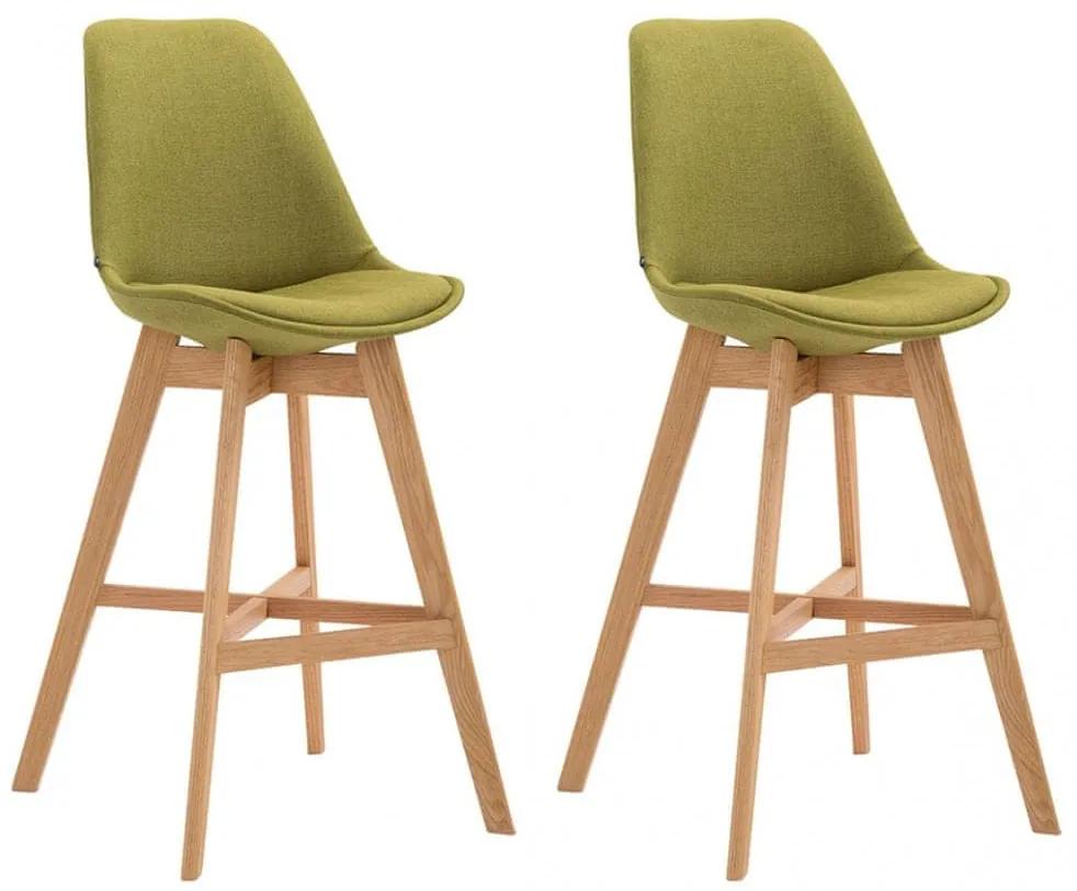 Bhm germany Barová židle Cane (SET 2 ks), zelená