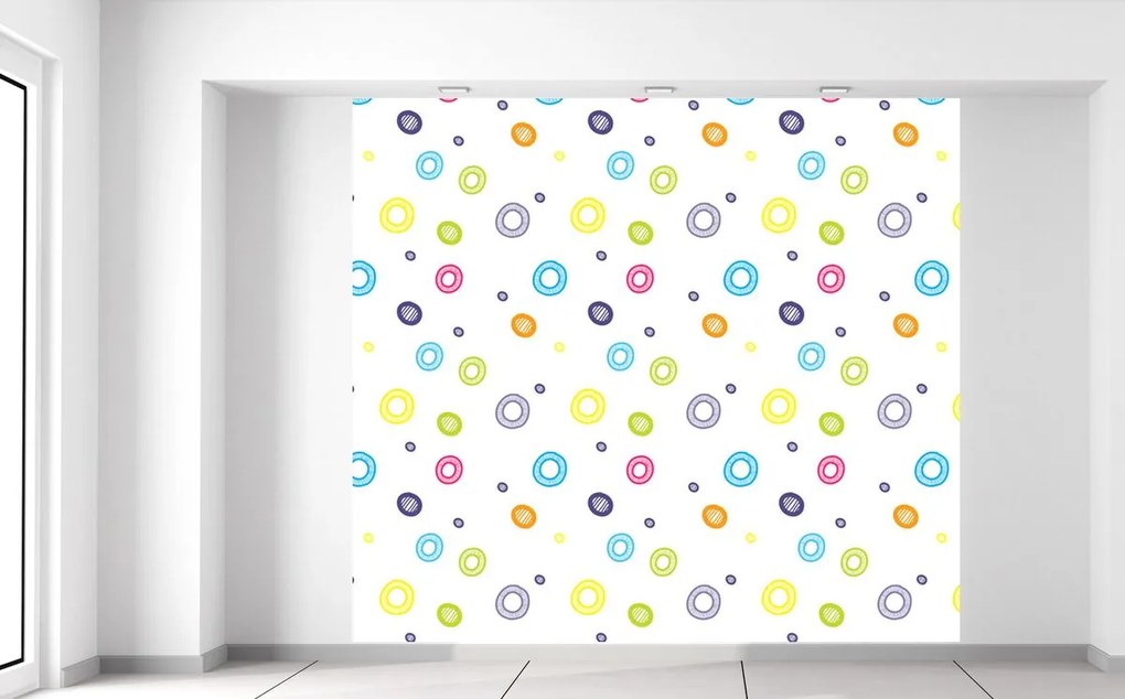 Gario Fototapeta Barevné kolečka Materiál: Vliesová, Rozměry: 95 x 205 cm