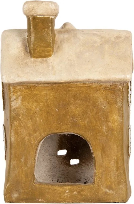Zelený domek svícen na čajovou svíčku Homely - 23*15*33 cm