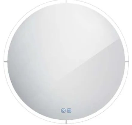 Nimco - Zrcadlo s LED osvětlením, průměr 80 cm, dotykový senzor, hliník ZP 24002RVX
