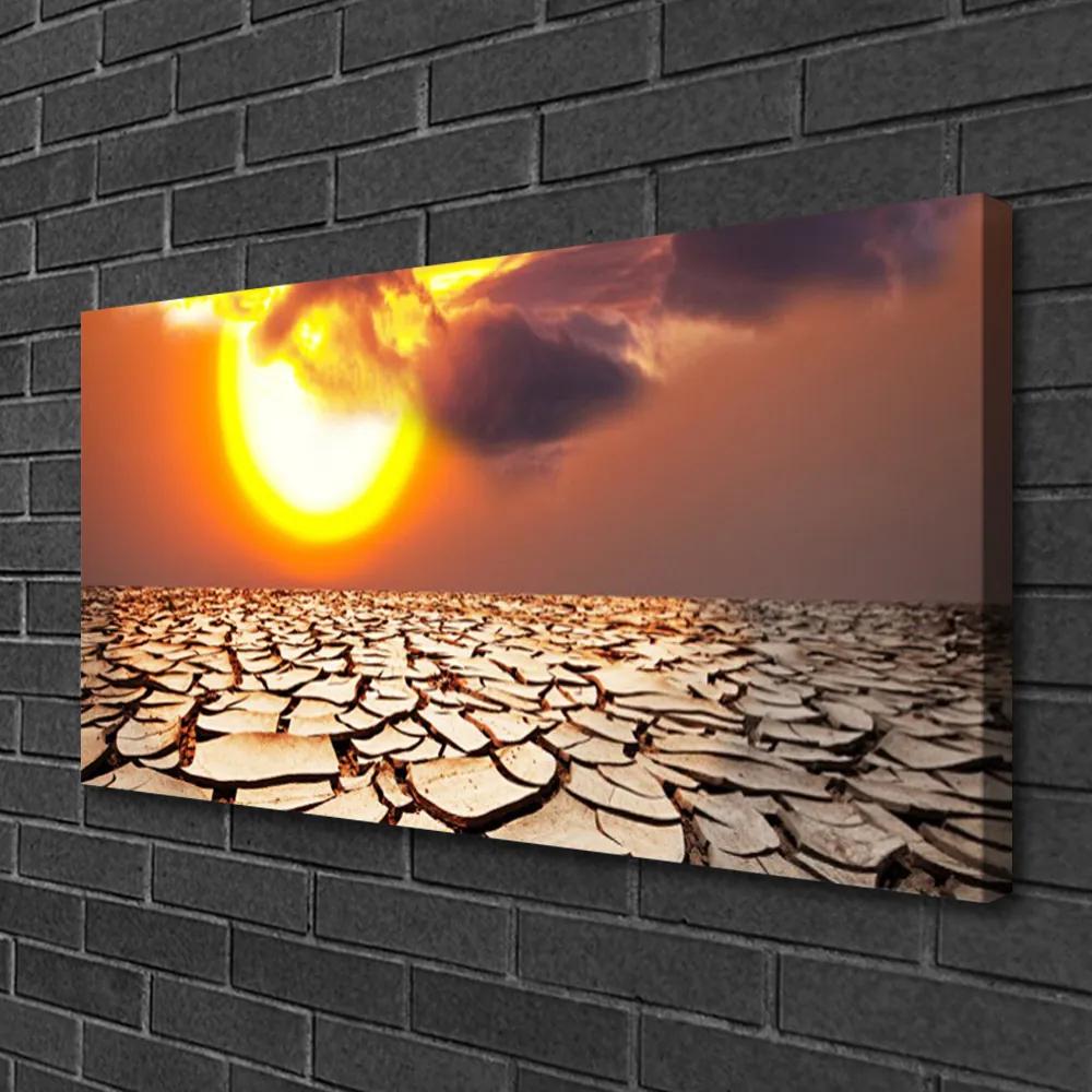 Obraz na plátně Slunce Poušť Krajina 125x50 cm