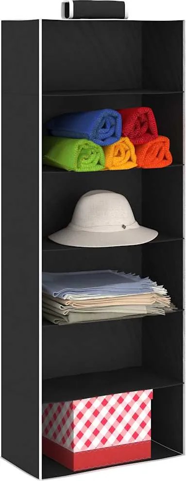Závěsný organizér na oblečení 2 ks s 6 policemi textil 288325