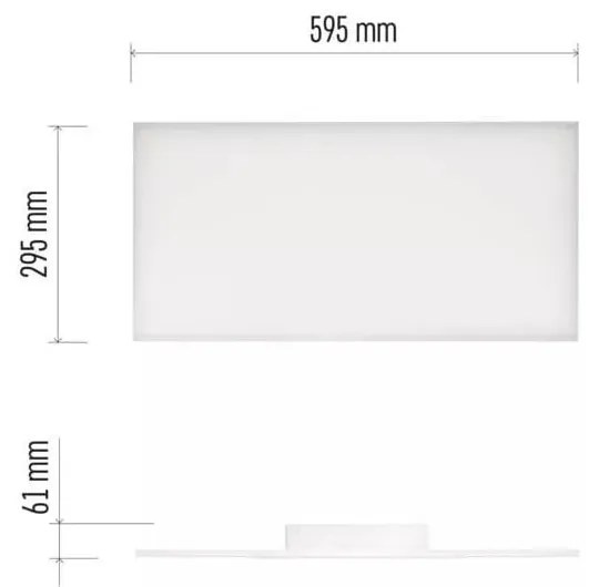 Bílé LED stropní svítidlo na dálkové ovládání 59,5x29,5 cm Irvi – EMOS