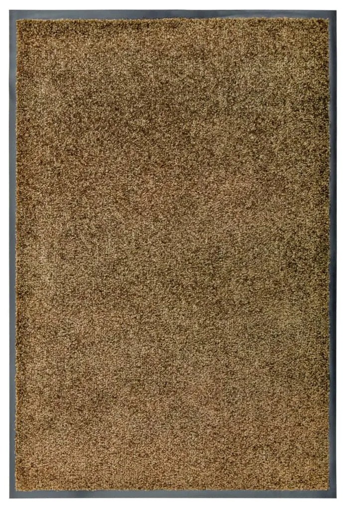 Rohožka pratelná hnědá 60 x 90 cm 323434