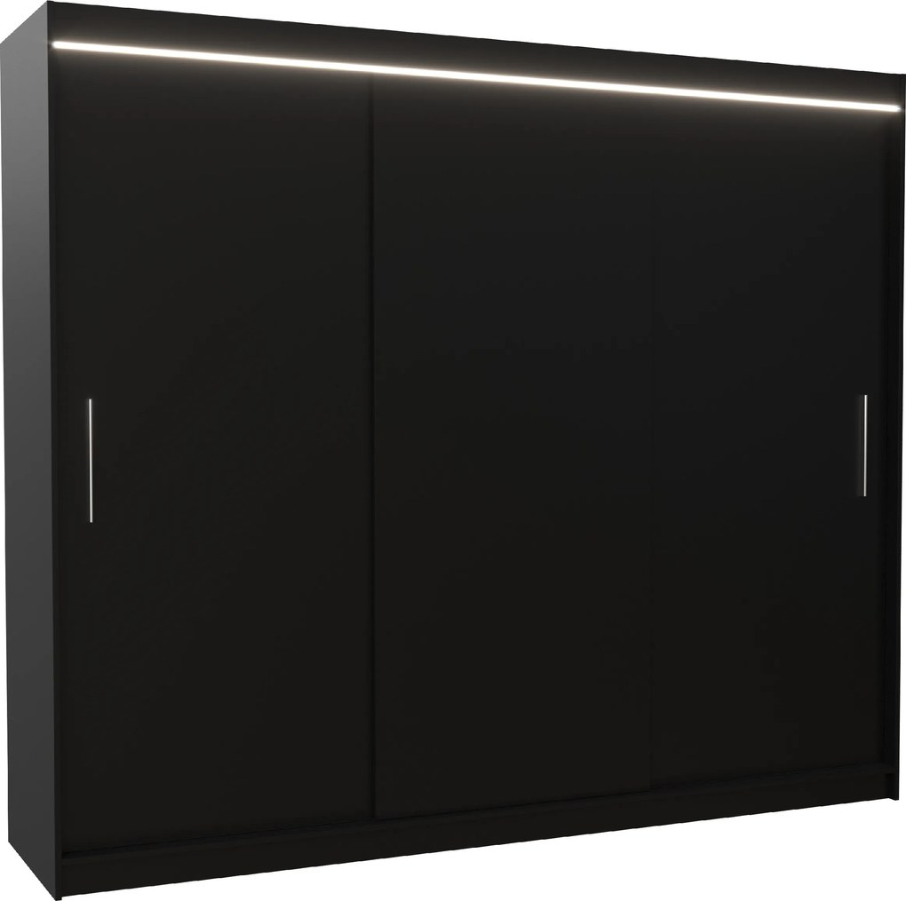 ADRK Furniture Posuvná skříň s LED osvětlením ANTOS 250 SW-ANT-B-250+L-V371