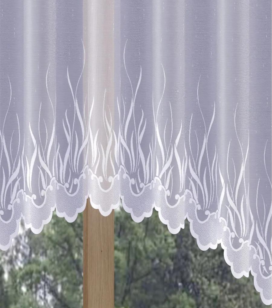 Hotová záclona nebo balkonový komplet, IGNIS, bílá 300 x 150 cm