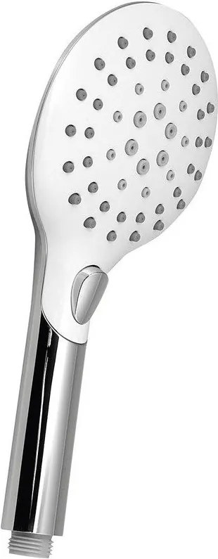 Ruční sprcha s tlačítkem, 6 režimů sprchování, průměr 120mm, ABS/chrom/bílá (1204-20) SAPHO