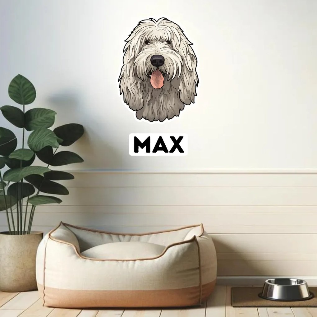 PIPPER. Nálepka Komondor Velikost: 15cm