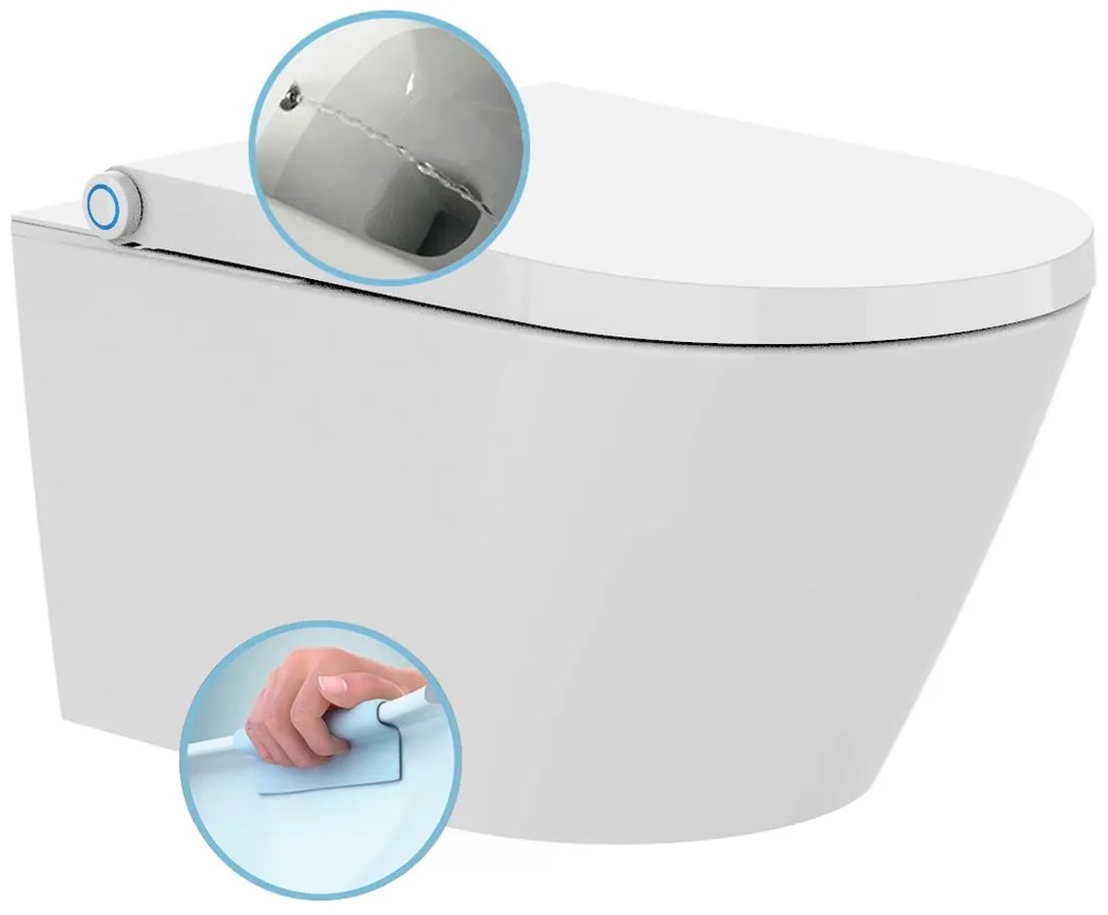 Sapho VEEN CLEAN závěsné WC s integrovaným elektronickým bidetem - VE421