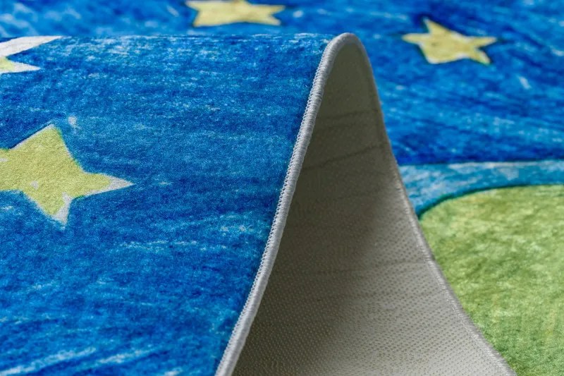 Dywany Łuszczów, Dětský kusový koberec Bambino 2265 Rocket Space blue, 80x150, modrá, dětský pokoj