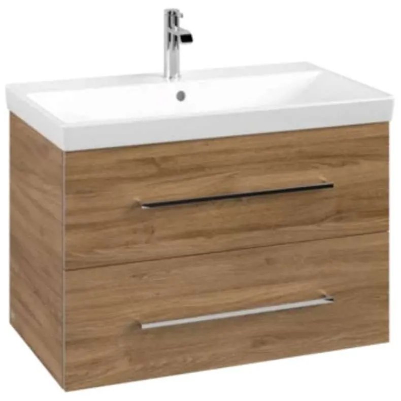 Villeroy & Boch Avento - Umyvadlová skříňka, 78x51x45 cm, 2 zásuvky, Oak Kansas A89100RH