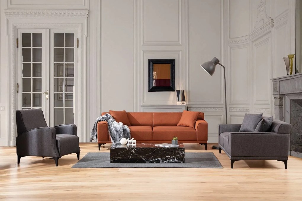 Designové křeslo Dellyn antracitové