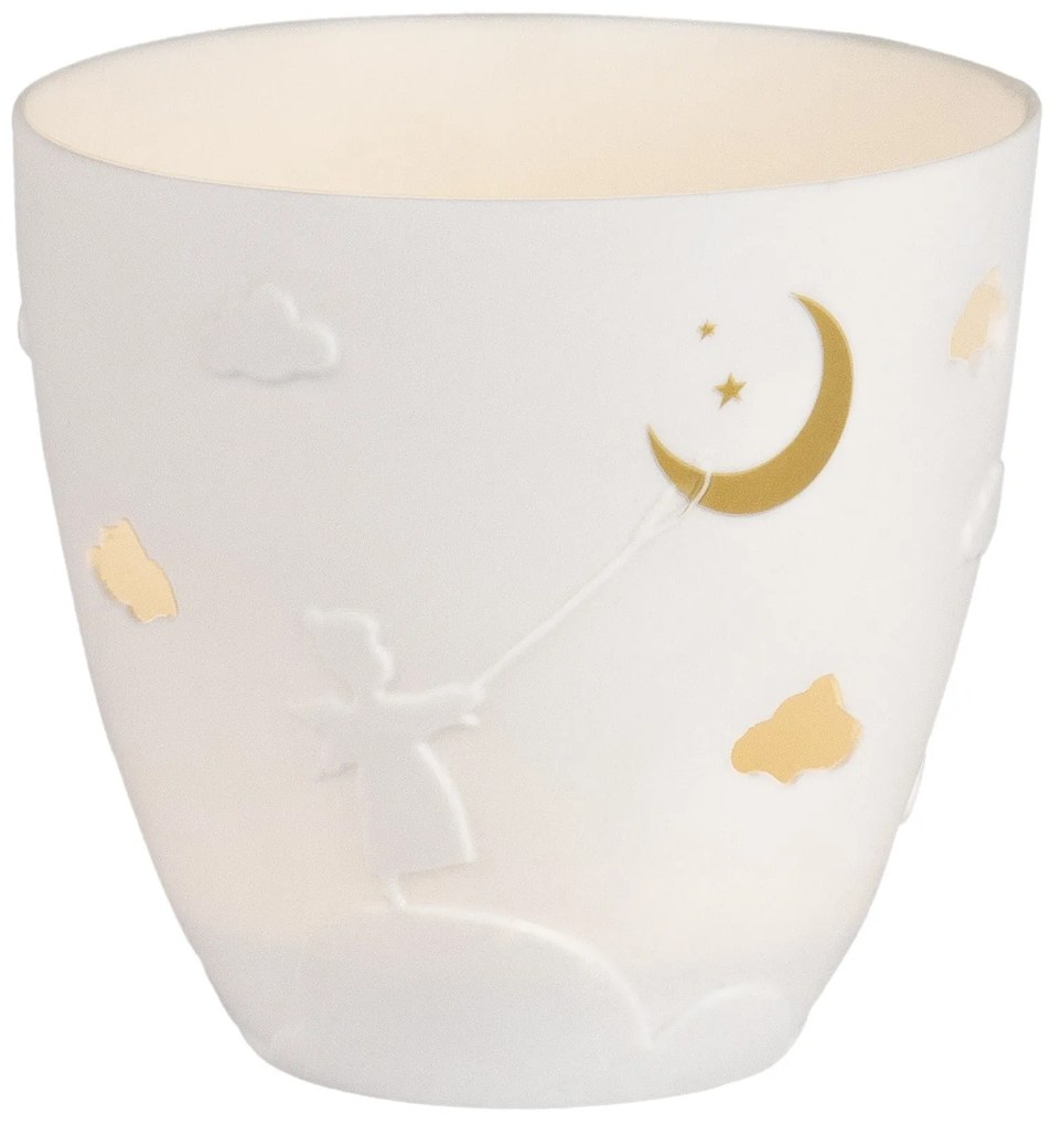 räder Porcelánový svícen Angel and Moon 9 cm, bílá barva, porcelán