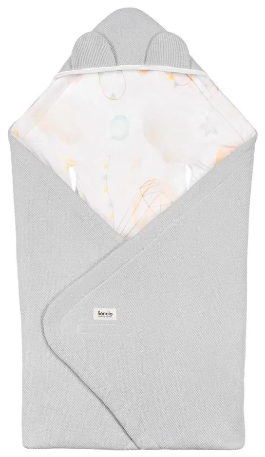 Lionelo - Zavinovačka do autosedačky TRAVEL SWADDLE 90x90 cm Grey Baloon