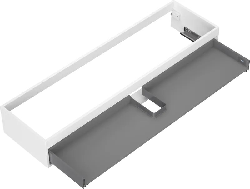 Mexen Box-A, závěsná skříňka 160 cm, 1 zásuvka, bílá matná, 91AX0-1600-235-1-01