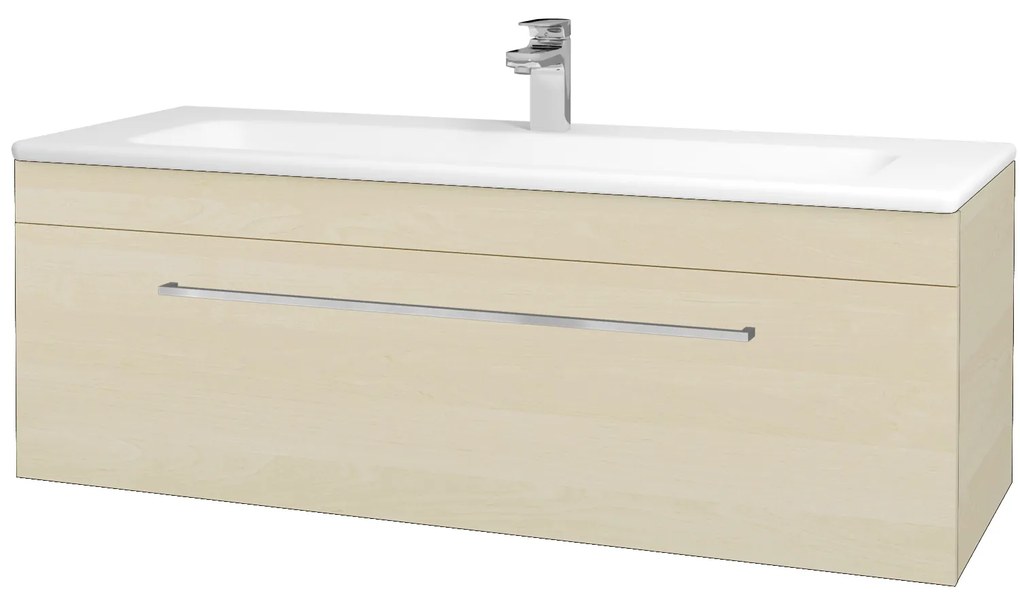 Dřevojas Koupelnová skříň ASTON SZZ 120 Varianta: N01 Bílá lesk / Úchytka T02 / L03 Antracit vysoký lesk