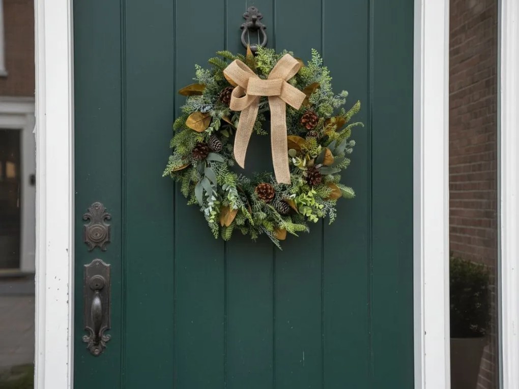 Vánoční věnec na dveře WINTER GREEN Ø 45 cm