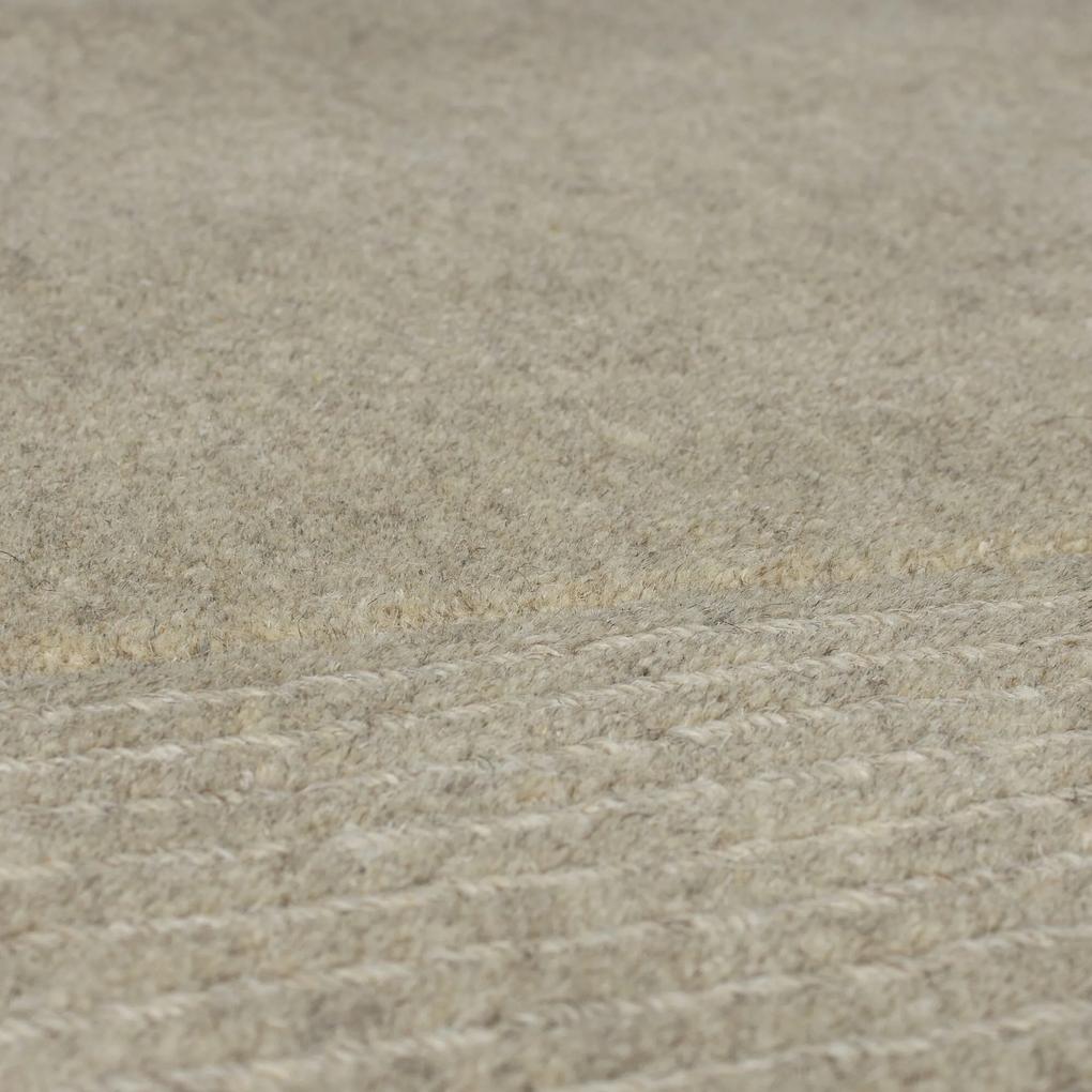 Flair Rugs koberce Kusový ručně tkaný koberec Tuscany Textured Wool Border Natural - 160x230 cm