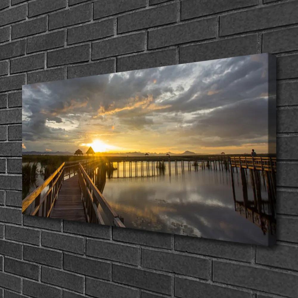 Obraz na plátně Most Moře Architektura 140x70 cm