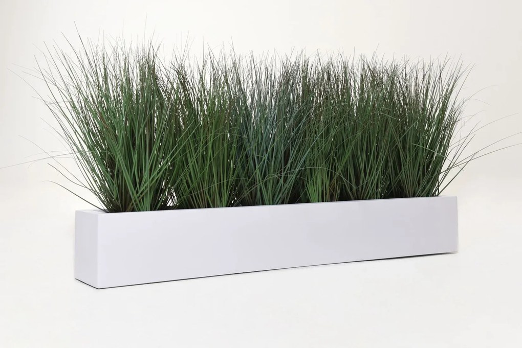 Balkonový truhlík FLOBO, sklolaminát, šířka 100 cm, bílý mat