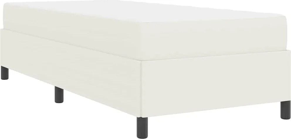 Rám postele s matrací Krémová 100 x 200 cm textil 3399107