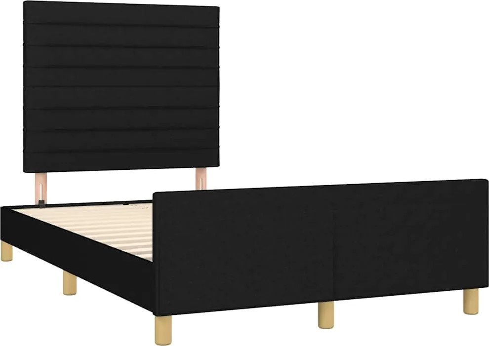 Rám postele bez matrace černý 120 x 200 cm textil 3125124