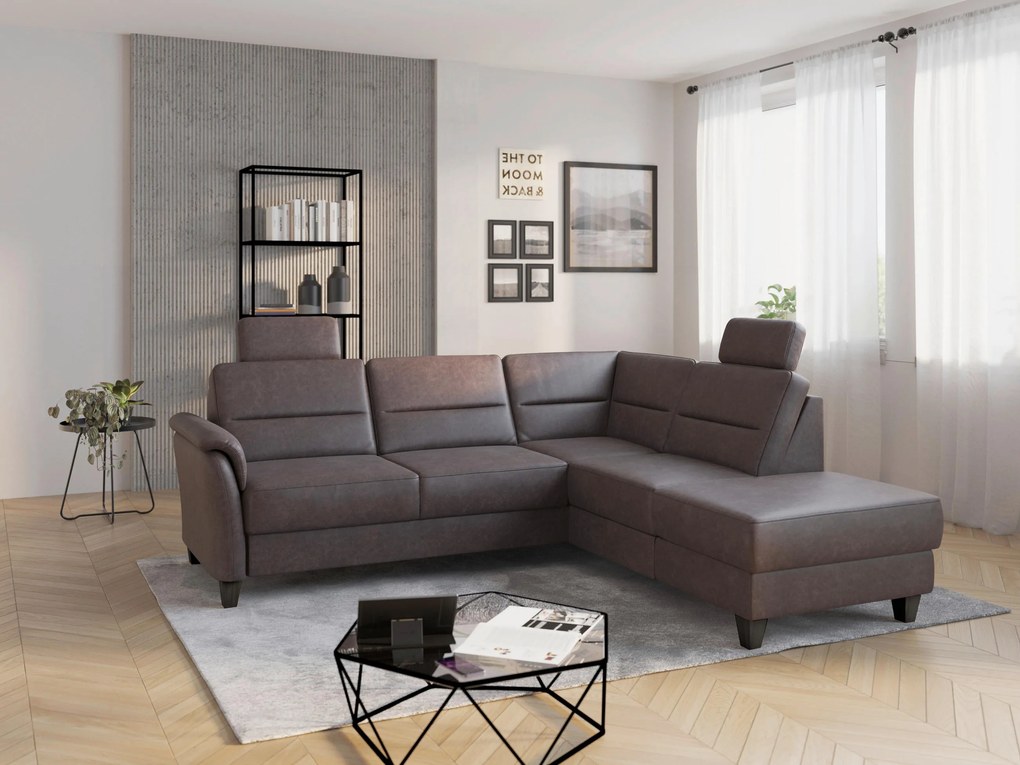 XXXLutz ROHOVÁ SEDAČKA, textil, hnědá Sit & More - Sedací soupravy - 000144019794