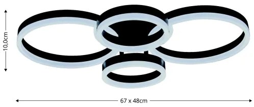 Brilagi - LED Stmívatelné stropní svítidlo ORBITS LED/49W/230V 3000-6000K + DO