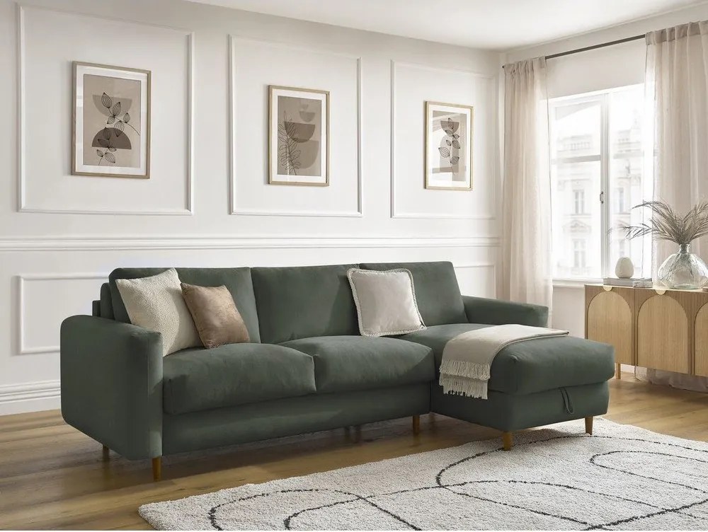 Zelená rohová pohovka Nouveau Cocoone – Bobochic Paris