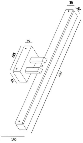 Fabas 3362-26-138 - LED koupelnové osvětlení zrcadla SAURA LED/10W/230V IP44