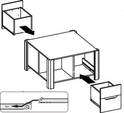 Casarredo - Komfort nábytek Konferenční stolek DESJO 41 se zásuvkou