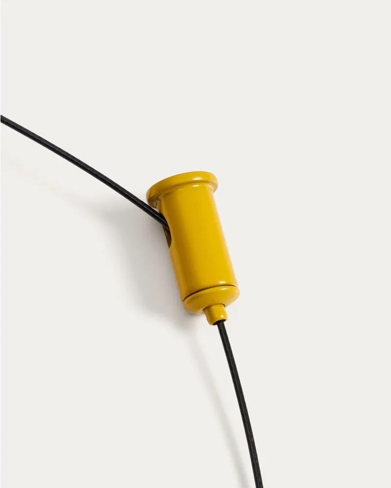 Žluté LED stmívatelné závěsné svítidlo s kovovým stínidlem ø 16 cm Porte – Kave Home