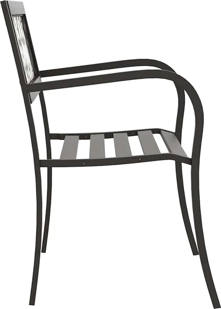 Zahradní lavice 125 cm ocel černá 317133