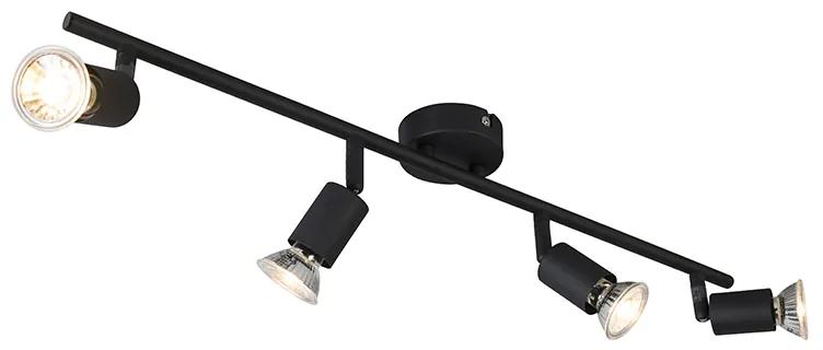 Smart spot black včetně WiFi GU10 4-light sklopné - Jeany