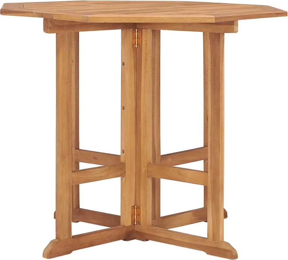 Skládací zahradní jídelní stůl 90 x 90 x 75 cm masivní teak 315447