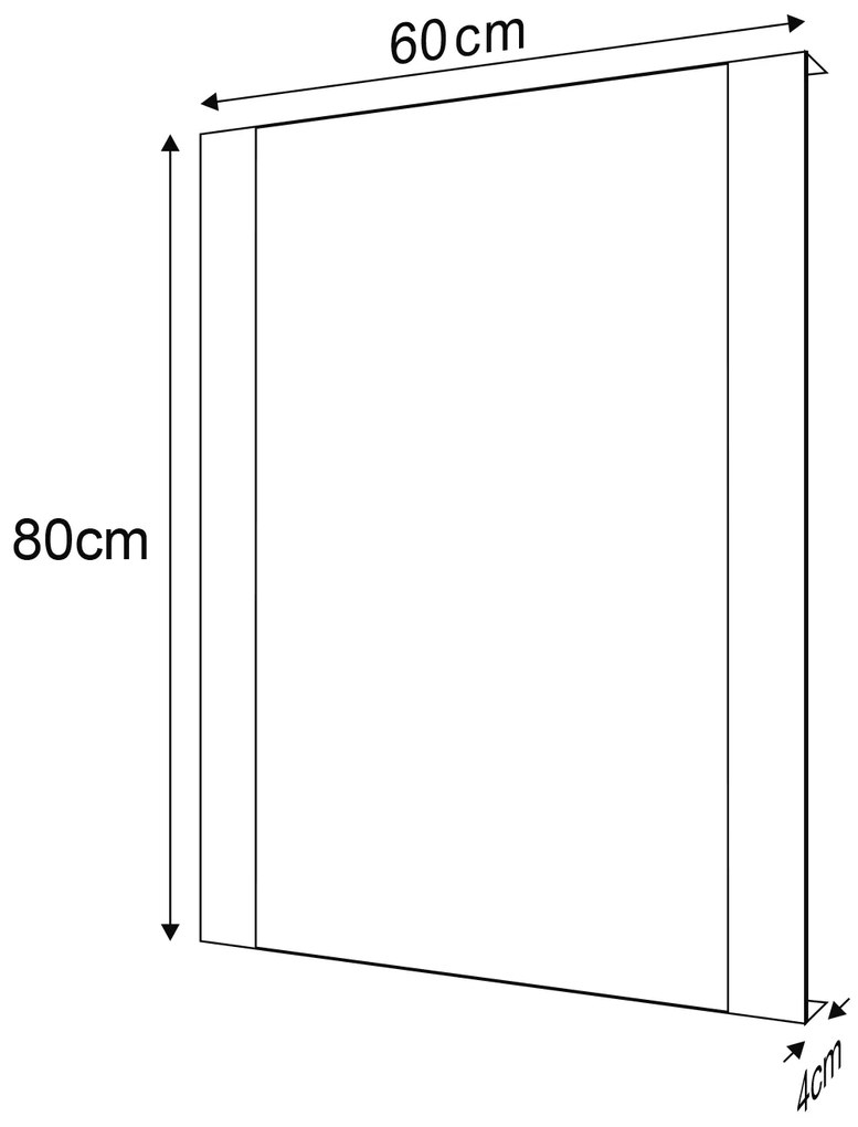 Sapho, DURANGO zrcadlo s LED osvětlením 60x80cm, bezdotykový sensor, DG060