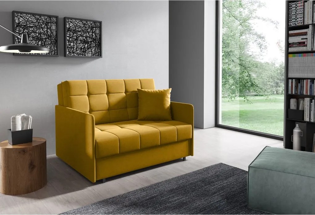 Eka Pohovka AMERYKANKA 170, 125 cm Barva látky: Hnědá (Kronos 06)