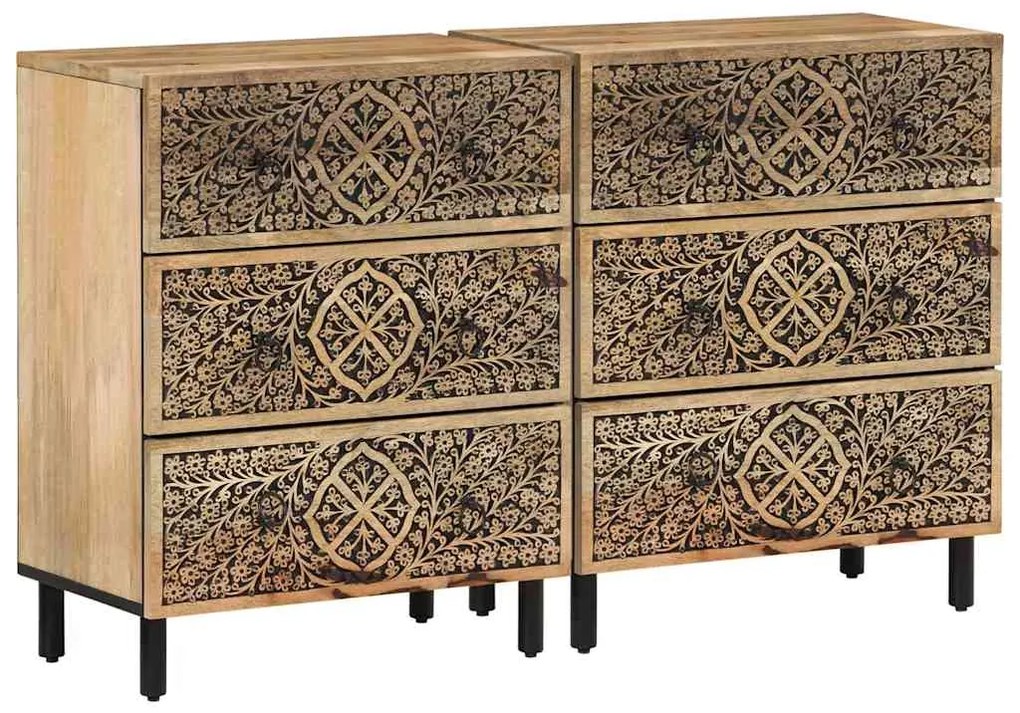 Odkládací skříňky 2 ks 60x33x75 cm masivní mangovníkové dřevo 3206305