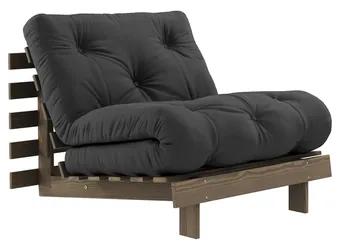 sofa ROOT by Karup - 90*200 cm carob (hnědá) + futon dark grey 734