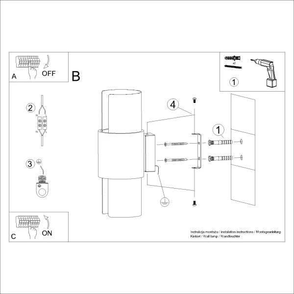 Sollux SL.1674 - Nástěnné svítidlo FLASH 2xE27/15W/230V bílá