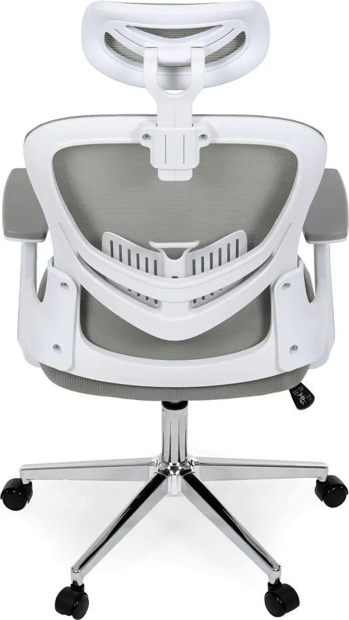 Ergonomická kancelářská židle EMILIE - šedá síťovina