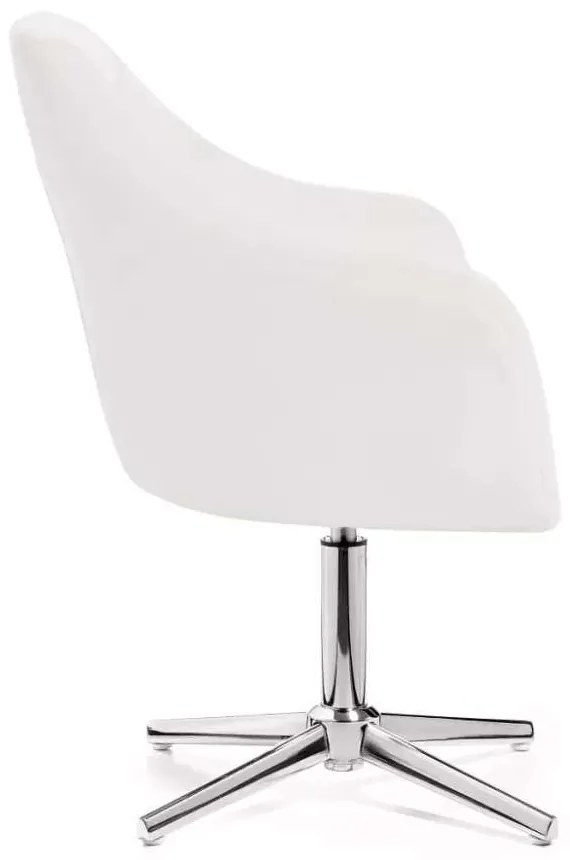 LuxuryForm DESIGN Otočné křeslo ANDORA na stříbrném kříži - bílé