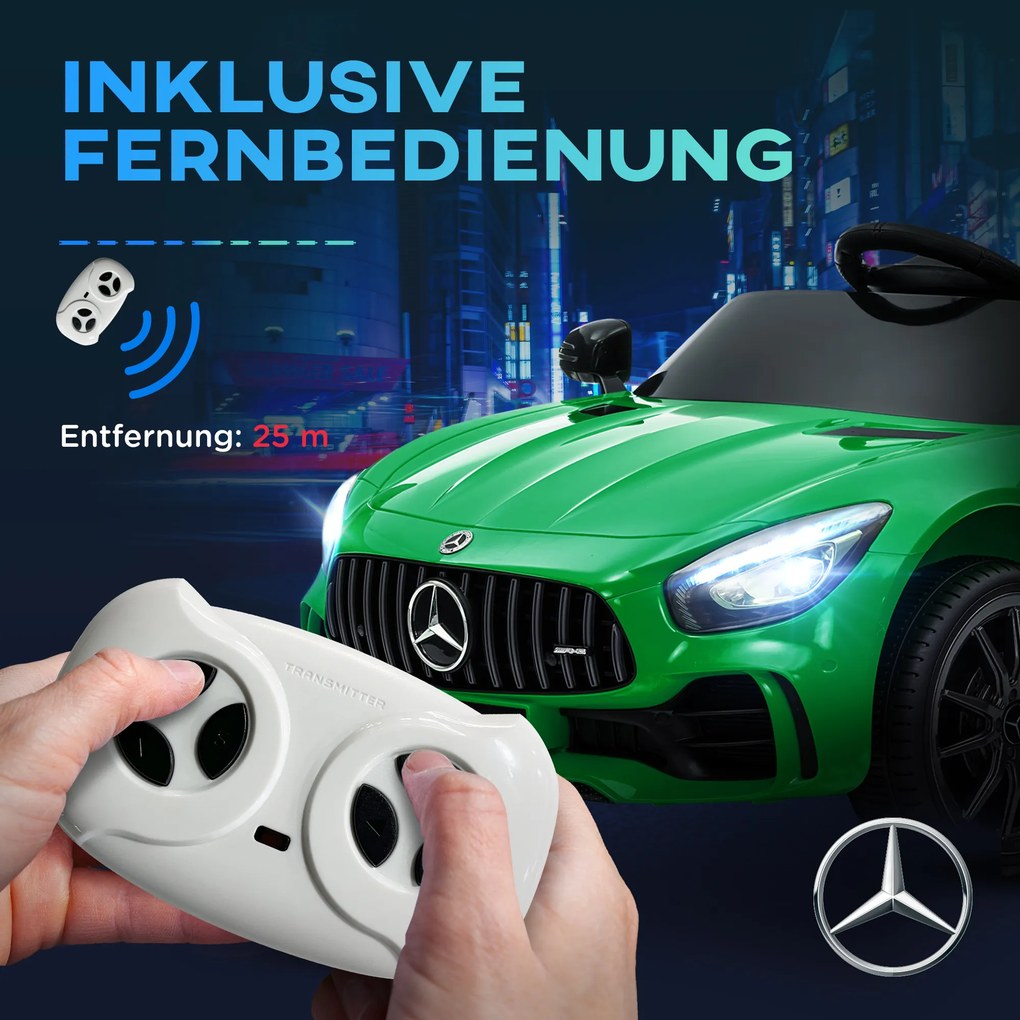 AIYAPLAY dětské elektrické autíčko 12 V dětské autíčko s dálkovým ovládáním 2.4G, USB, MP3, hudba, elektrické autíčko se světly, měkký start, funkce …